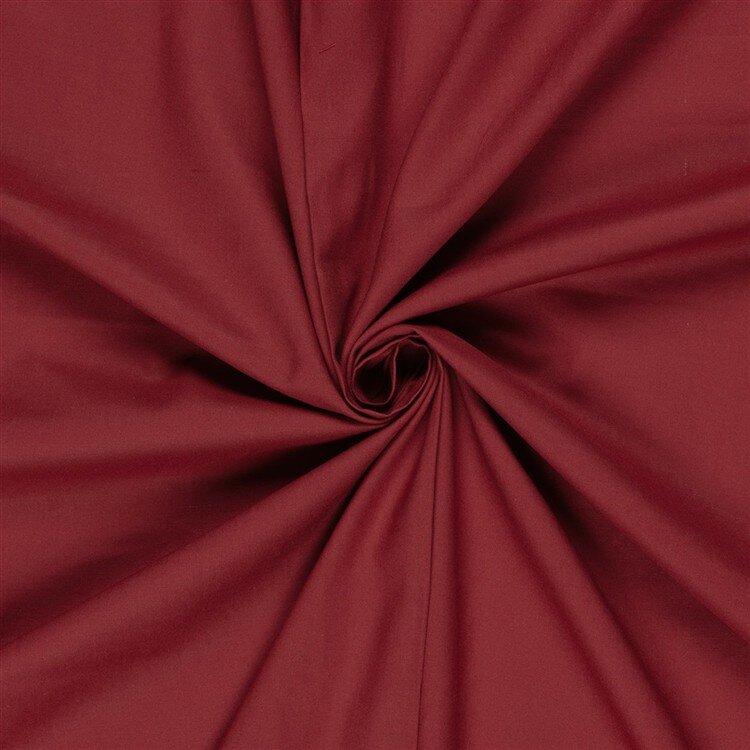 Baumwollstoff Cretonne Premium *Marie* Uni - kirschrot - Stoffspektak ...