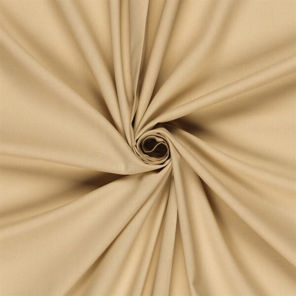 Baumwollstoff Cretonne Premium *Marie* Uni - cremebeige - Stoffspekta ...